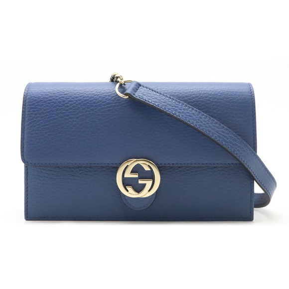 Gucci | Bags | Gucci Interlocking Gg Logo Chain Wallet Clutch Bag Long ...